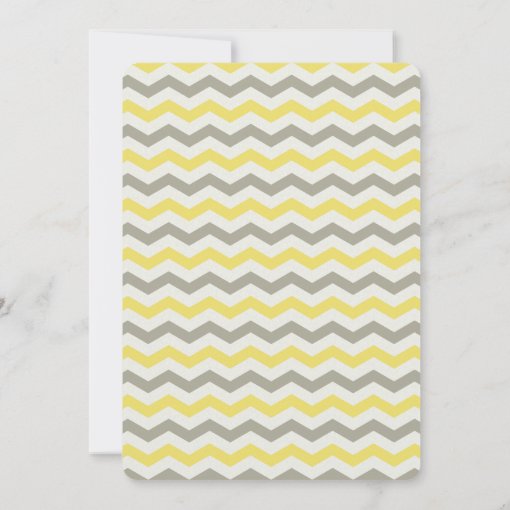 Modern Chevron Yellow Gray Birthday Invitation | Zazzle