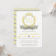 Modern Chevron Yellow Gray Birthday Invitation | Zazzle