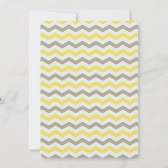 Modern Chevron Yellow Gray Birthday Invitation | Zazzle