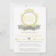 Modern Chevron Yellow Gray Birthday Invitation | Zazzle