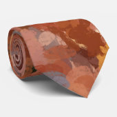 Modern Chic Abstract Terracotta Rust Brown Neck Tie | Zazzle