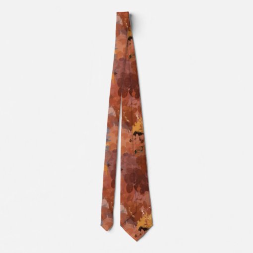 Modern Chic Abstract Terracotta Rust Brown Neck Tie | Zazzle