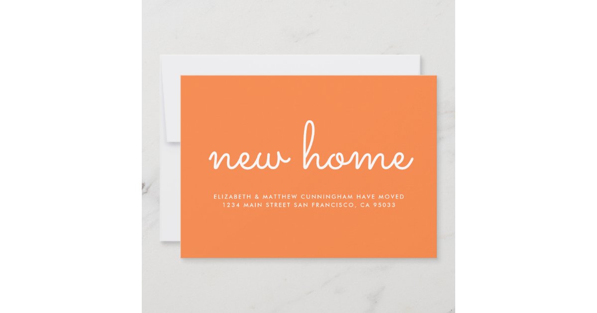 Modern Chic and Fun New Home Announcement Card | Zazzle