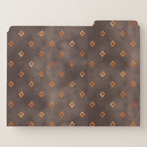Modern Chic Autumn Fall Gold Pattern File Folder | Zazzle
