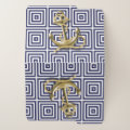 modern chic beach blue and white nautical anchor file folder | Zazzle