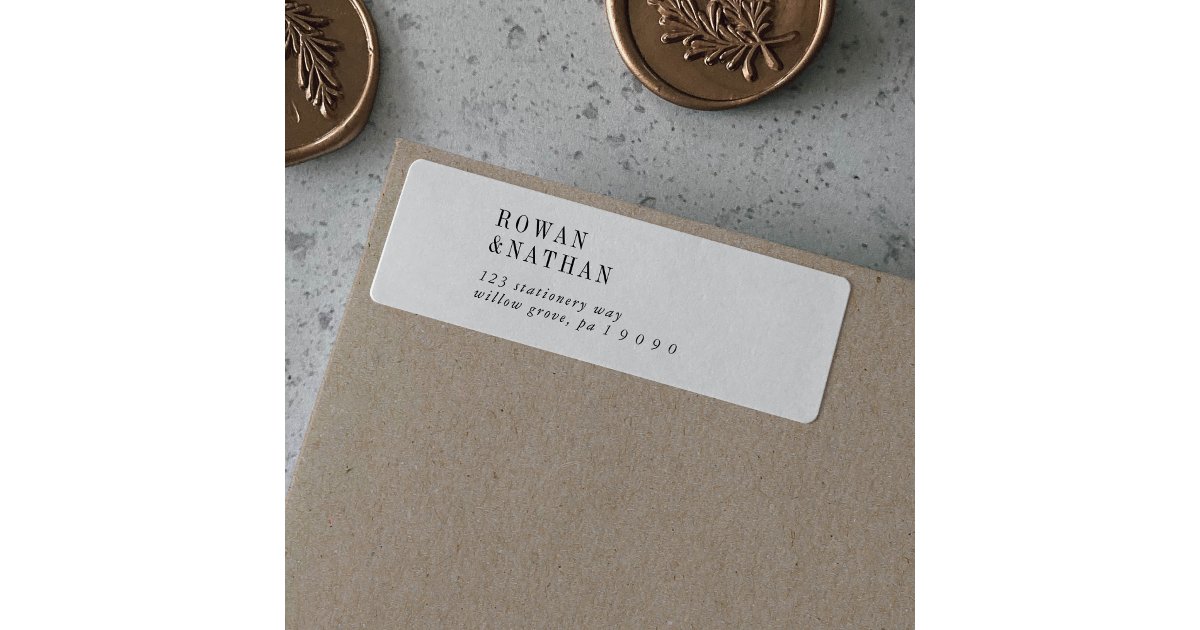 Modern Chic Black and White Return Address Labels | Zazzle