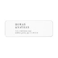 Modern Chic Black and White Return Address Labels | Zazzle