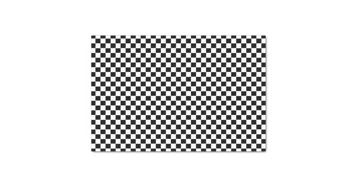 Modern Chic Black White Checks Checkered Gift Wrap Tissue Paper | Zazzle