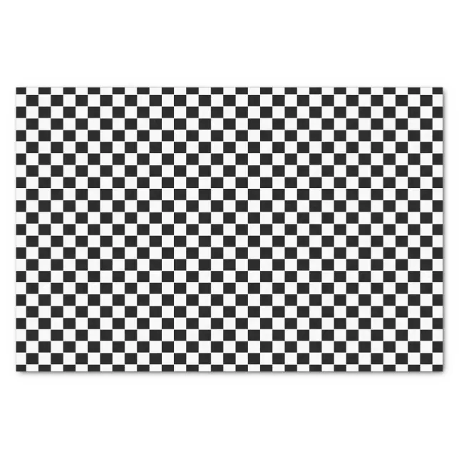 Modern Chic Black White Checks Checkered Gift Wrap Tissue Paper | Zazzle