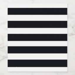 Modern Chic Black & White Striped Wine Label | Zazzle
