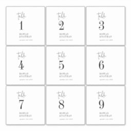 Modern Chic Black White Table Number Wine Labels | Zazzle