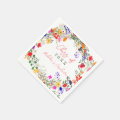 Modern chic boho wildflowers graduation napkins | Zazzle
