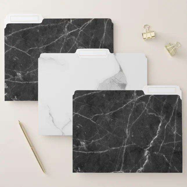 Modern Chic Elegant Marble Background File Folder | Zazzle