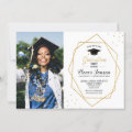 Modern Chic Geometric Graduation Party Photo Invitation | Zazzle