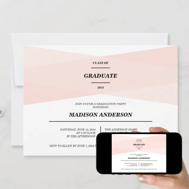 Modern Chic | Graduation Invitation | Zazzle