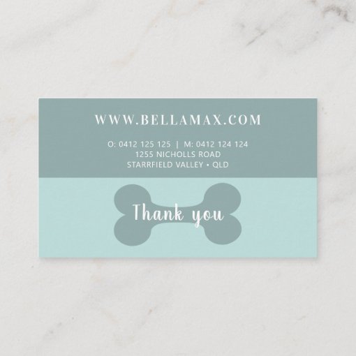 Modern Chic Green Dog Bone Loyalty Card | Zazzle