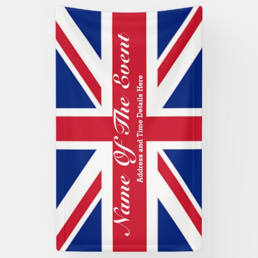 Modern chic london UK union jack flag Banner | Zazzle