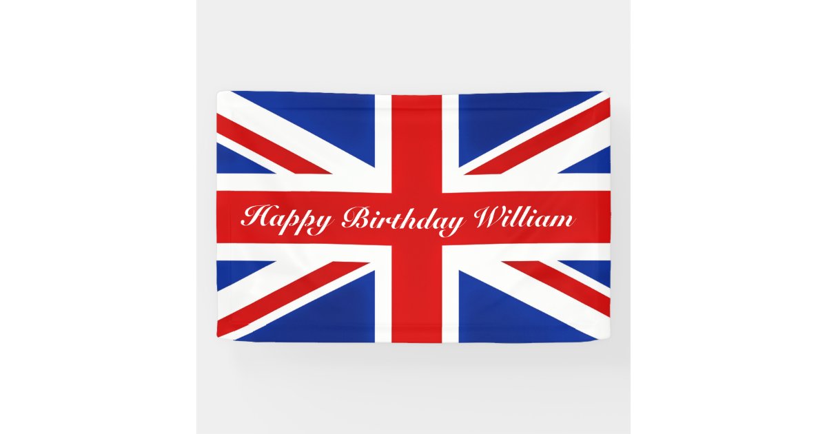 Modern chic london UK union jack flag Banner | Zazzle