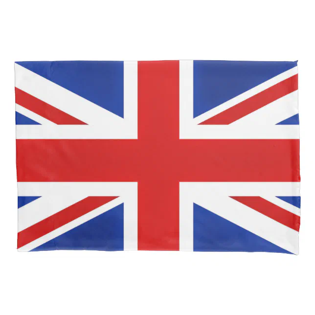 Modern chic london UK union jack flag Pillowcase | Zazzle