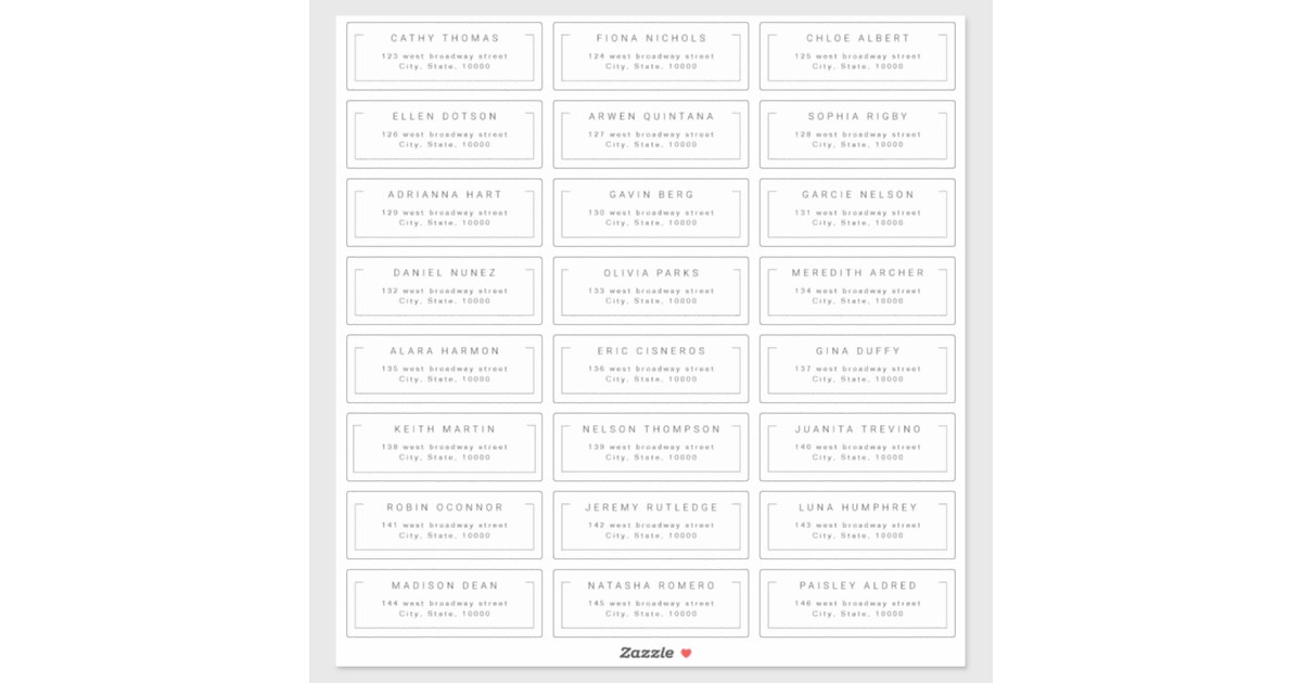 Modern chic minimalist guest address label | Zazzle