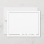 Modern chic minimalist personalized stationery note card | Zazzle