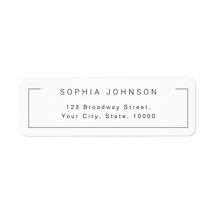 Modern chic minimalist Return Address labels | Zazzle