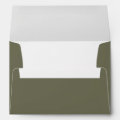 Modern Chic Olive Green Wedding Envelopes | Zazzle
