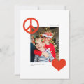 Modern Chic Peace & Love Customizable Color Photo Holiday Card | Zazzle