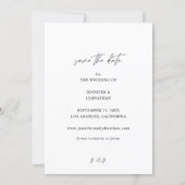 Modern Chic Photo Verti W Save the Date V2 Invitation | Zazzle