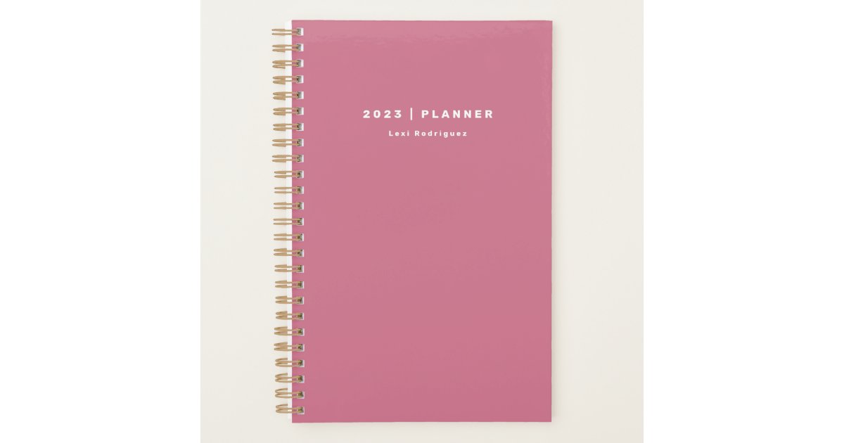 Modern Chic Pink 2023 Weekly Monthly Non-Dated Planner | Zazzle
