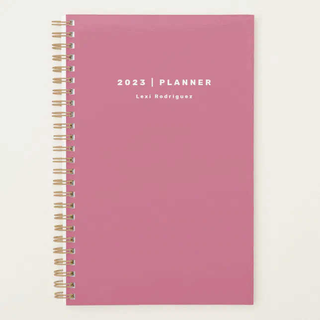 Modern Chic Pink 2023 Weekly Monthly Non-Dated Planner | Zazzle