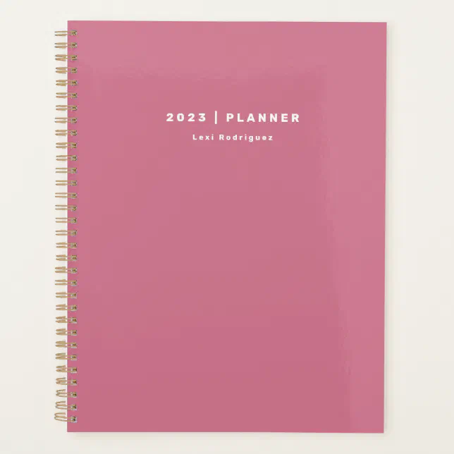 Modern Chic Pink 2023 Weekly Monthly Non-Dated Planner | Zazzle