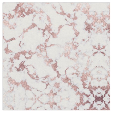 Rose Gold Marble Fabric | Zazzle