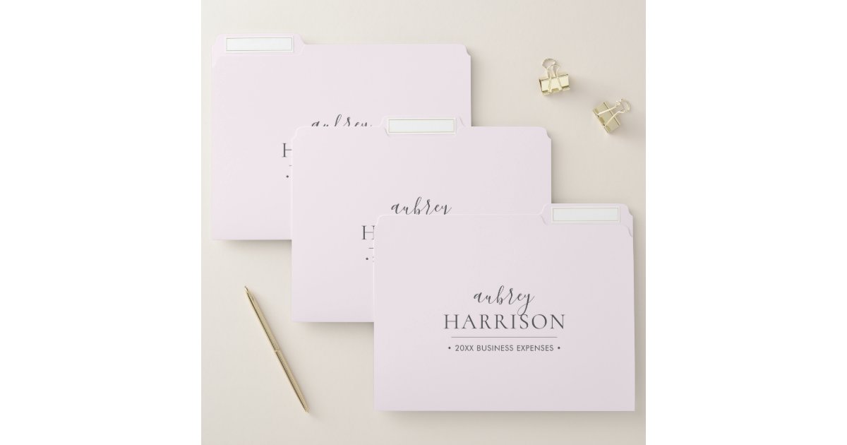 Modern Chic Simple File Folder | Zazzle