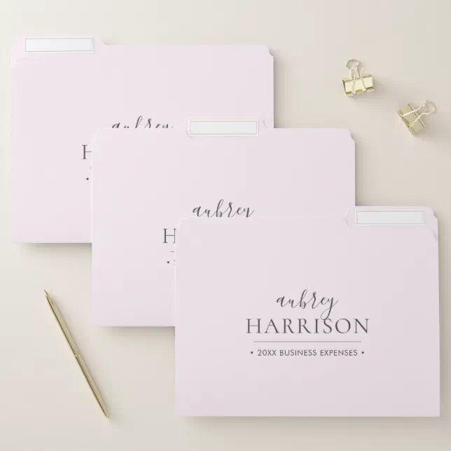 Modern Chic Simple File Folder | Zazzle