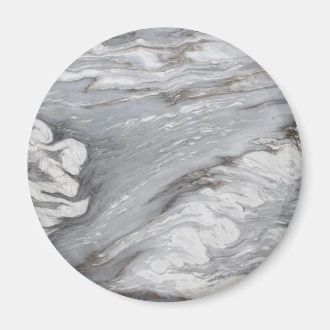 modern chic simple minimalist white grey marble magnet | Zazzle