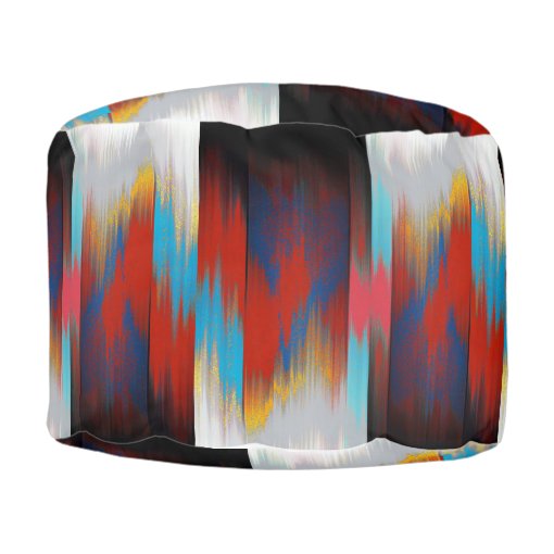 Modern Chic Southwestern Fading Color Pattern Pouf | Zazzle