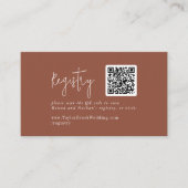 Modern Chic Terracotta Rust Gift Registry Enclosure Card | Zazzle