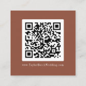 Modern Chic Terracotta Rust QR Code Details Enclosure Card | Zazzle