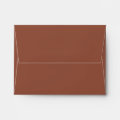 Modern Chic Terracotta Rust Self-Addressed RSVP Envelope | Zazzle
