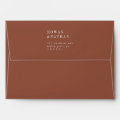 Modern Chic Terracotta Rust Wedding Envelopes | Zazzle