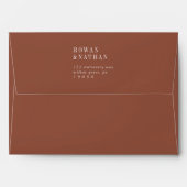 Modern Chic Terracotta Rust Wedding Envelopes | Zazzle