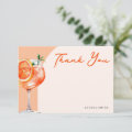 Modern Chic Thank You Aperol Spritz Thank You | Zazzle
