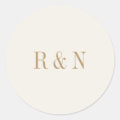 Modern Chic Vintage Gold Monogram Stickers | Zazzle