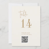 Modern Chic Vintage Gold QR Code Table Number | Zazzle