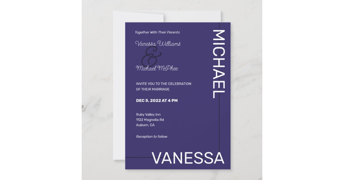 Modern Chic Wedding Invitation | Zazzle