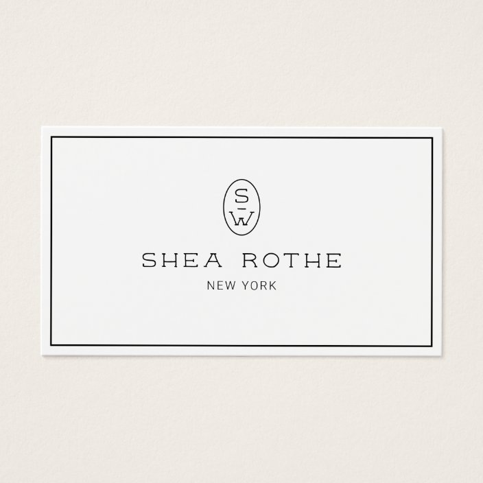 Modern Chic White Professional Monogram | Zazzle.com