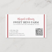 Modern Chicken Eggs Farm QR Code Business Card | Zazzle