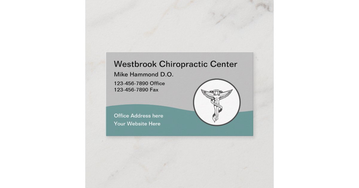 Modern Chiropractor Office Business Cards | Zazzle