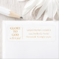 Modern Christian Christmas Return Address Label | Zazzle